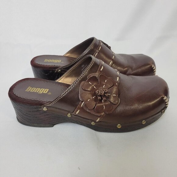 BONGO | Shoes | Bongo Brown Chunky Heel Platform Clogs Y2k Grunge ...